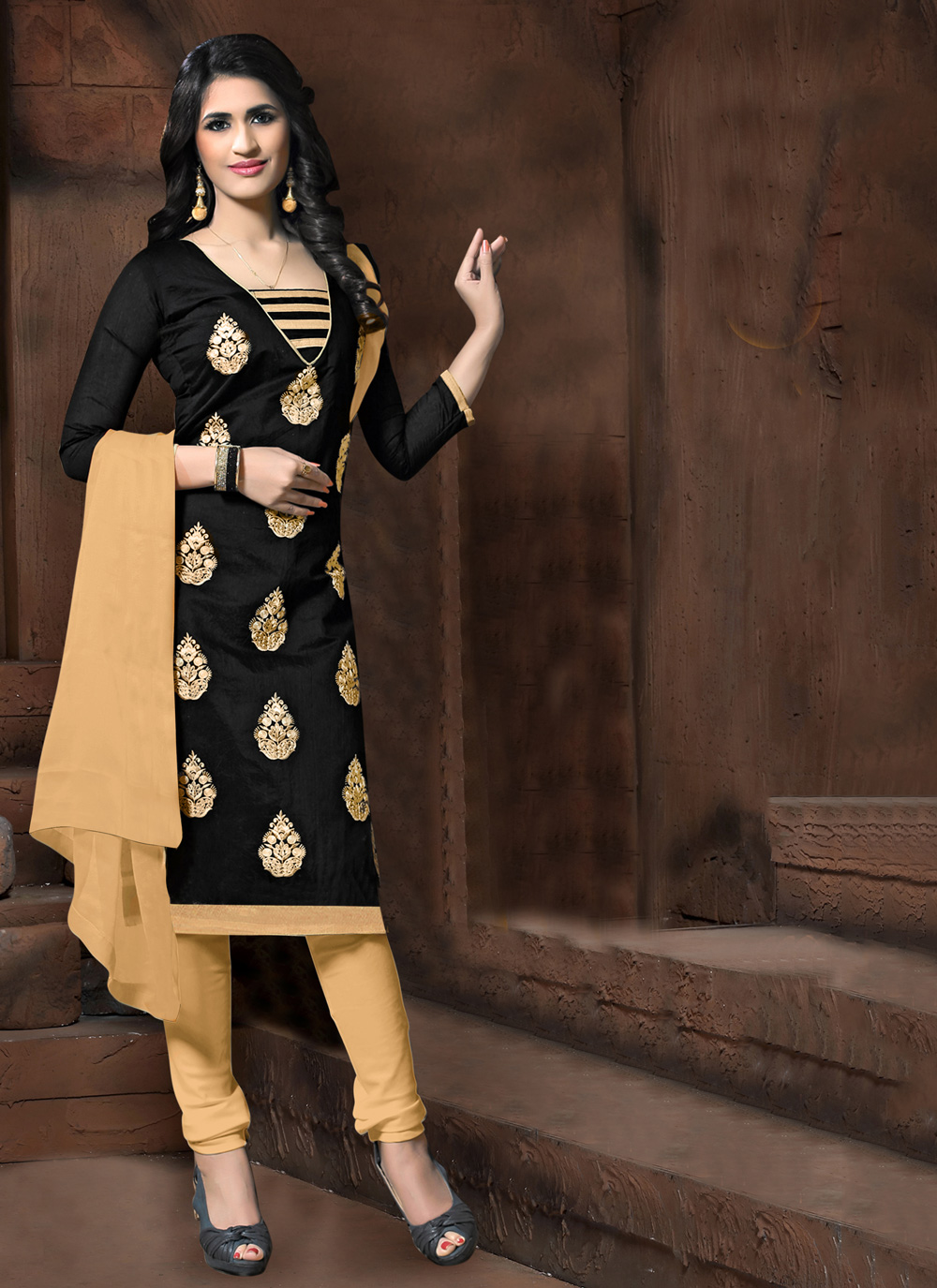 Silk Embroidered Salwar Suit buy online