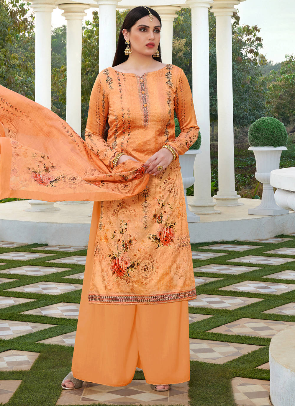 Buy Online Silk Party Salwar Kameez : 156917
