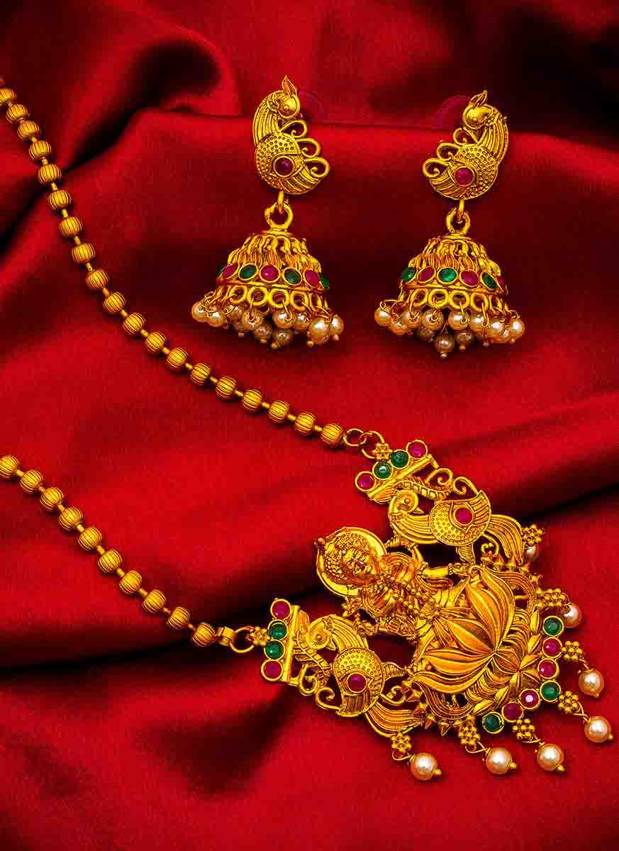 Stone Work Gold Necklace Set buy online
