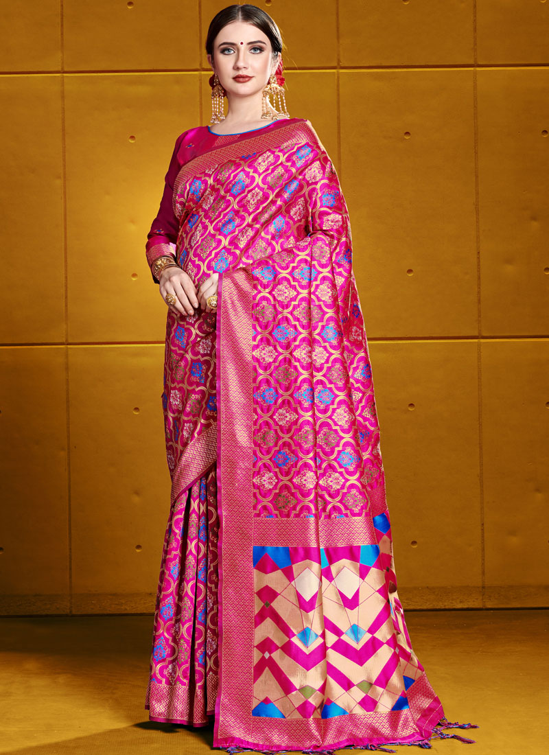 Shop Online Weaving Art Silk Silk Saree : 141967
