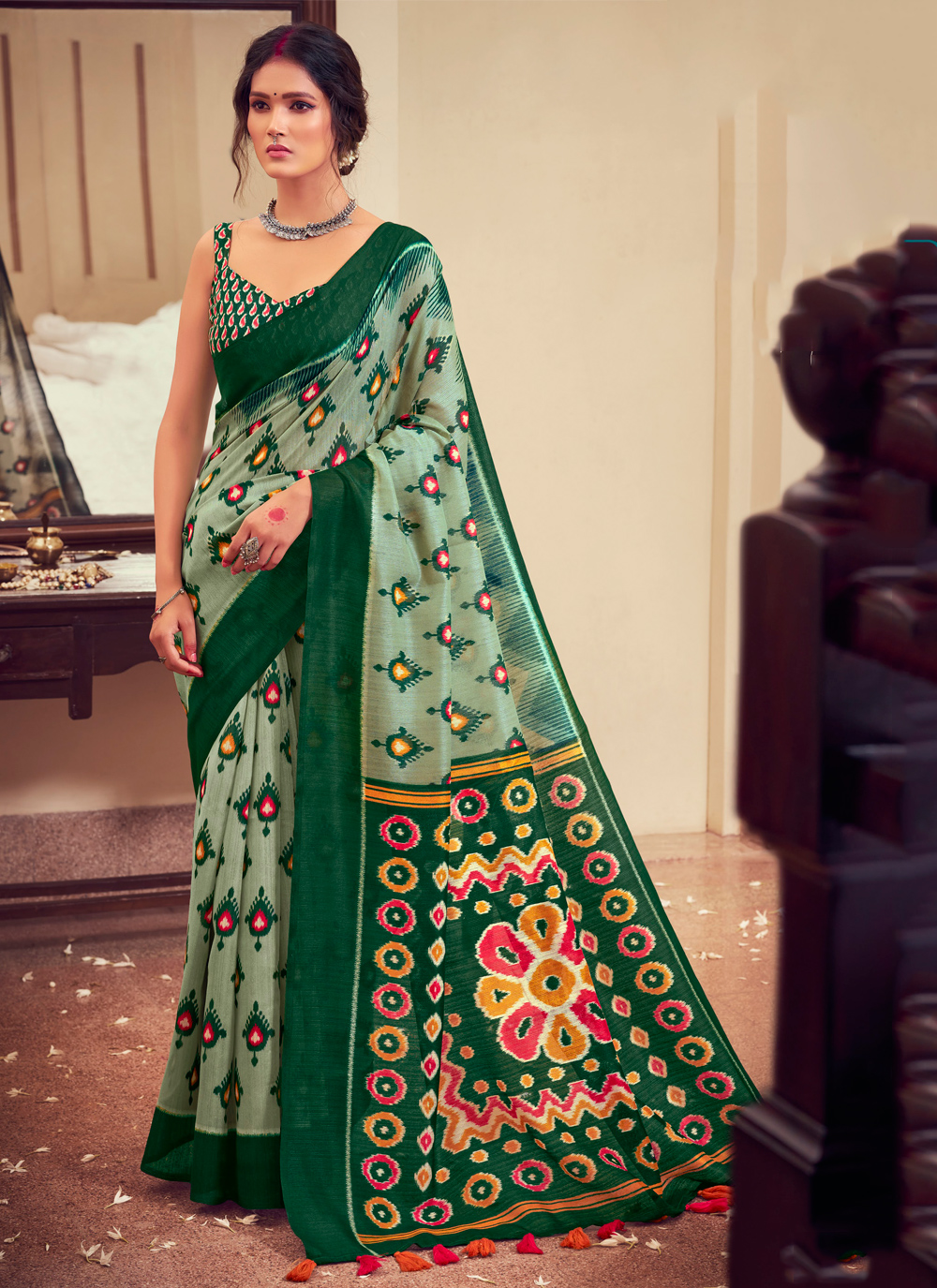 Buy Abstract Print Casual Printed Saree : 175697