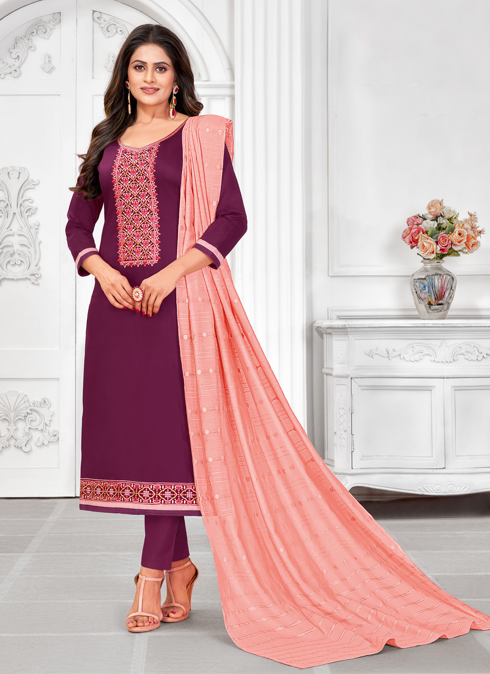 Buy Cotton Churidar Salwar Suit Online : 183534