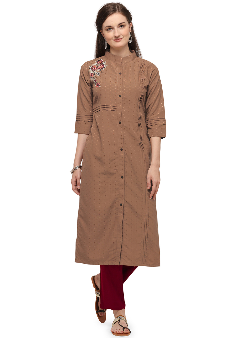 Buy Online Embroidered Festival Party Wear Kurti 179651