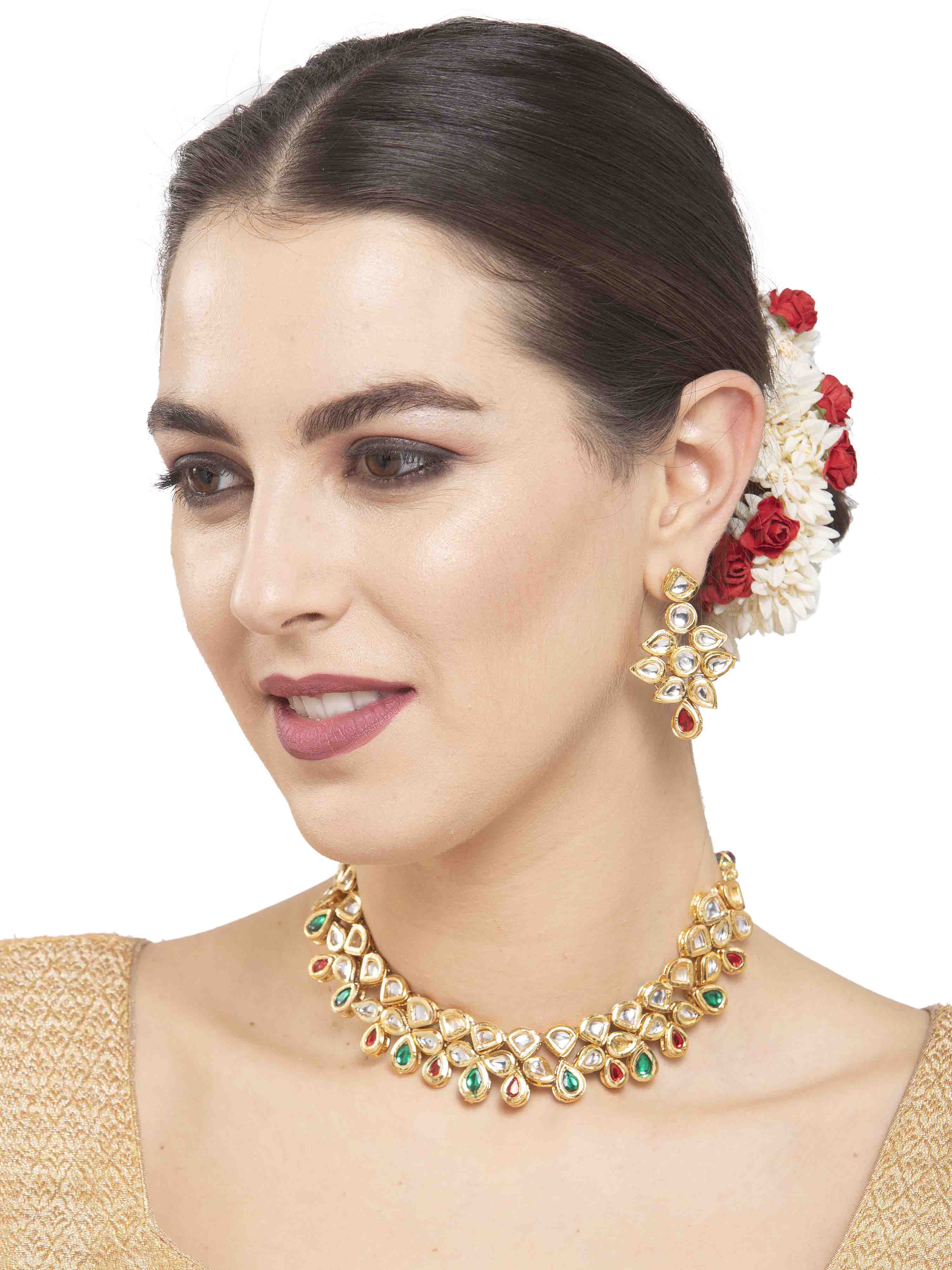 Buy Gold Color Necklace Set : 173182