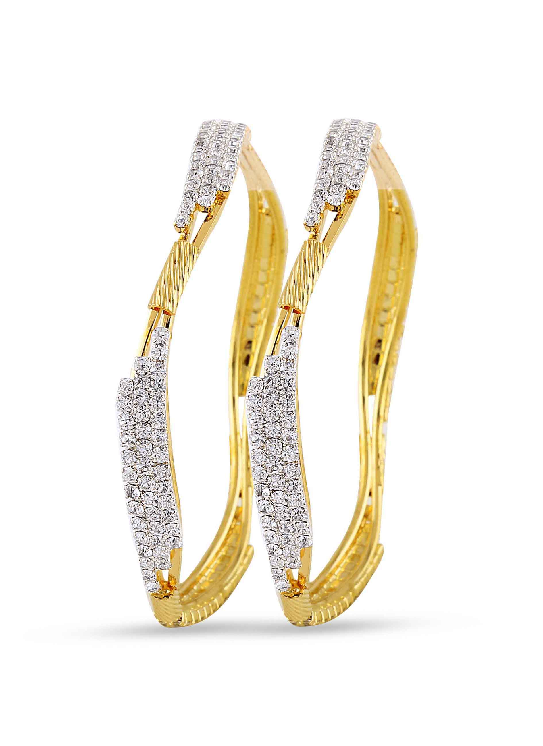 Buy Gold Stone Work Mehndi Bangles : 177514