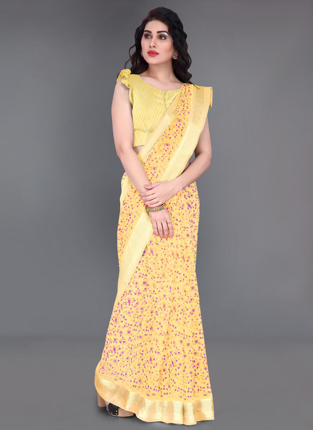 Shop Printed Cotton Printed Saree Online : 180090