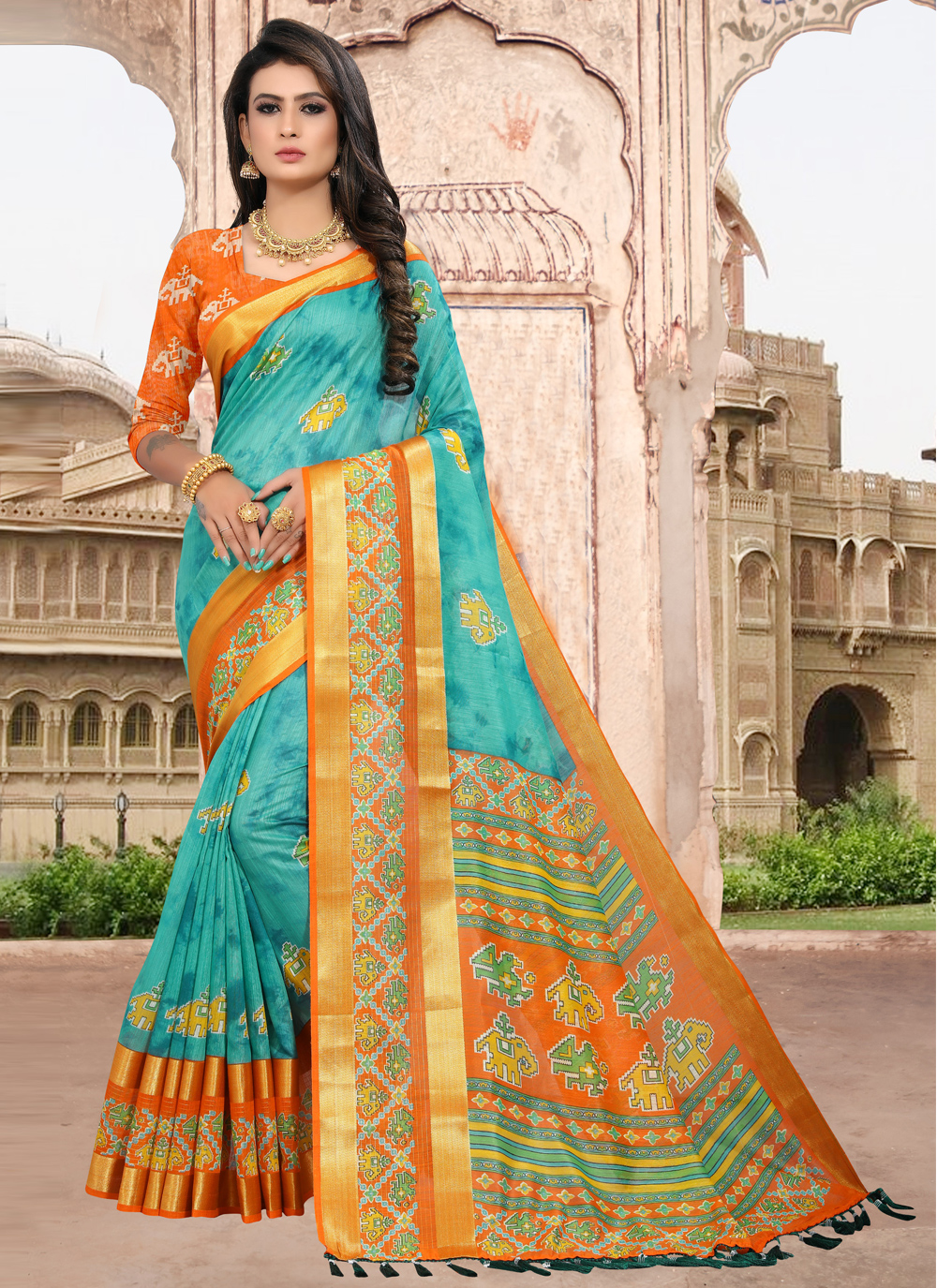 Shop Printed Printed Saree Online : 174392