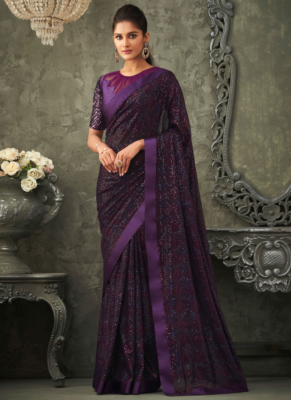 Purple Color Classic Saree buy online