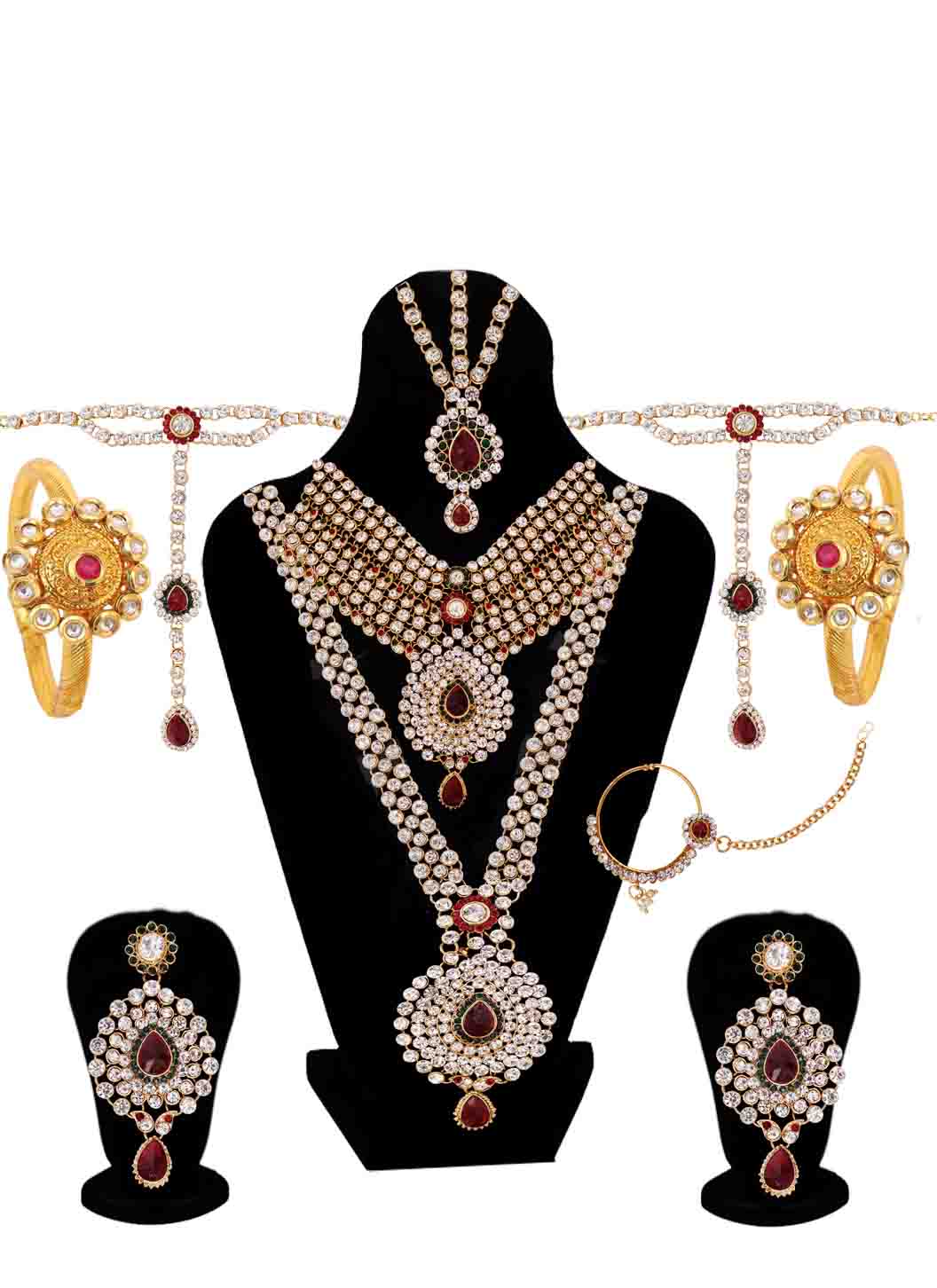 Shop Stone Work Necklace Set in Gold Online : 177456 - Jewelry