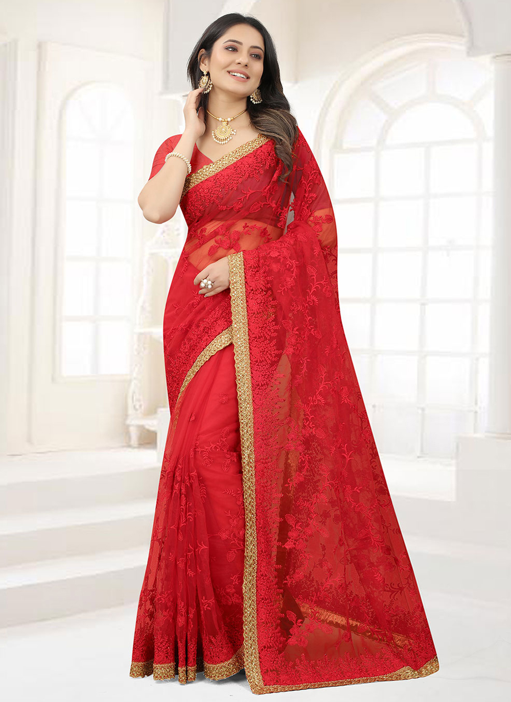 Buy Contemporary Saree For Reception Online : 234198