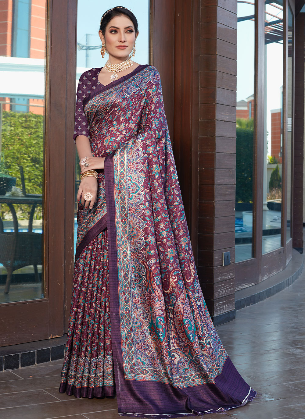 Buy Digital Print Party Trendy Saree : 242020