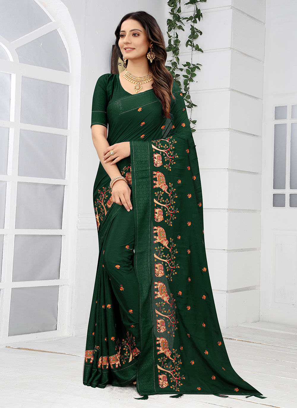 Buy Green Traditional Saree Online