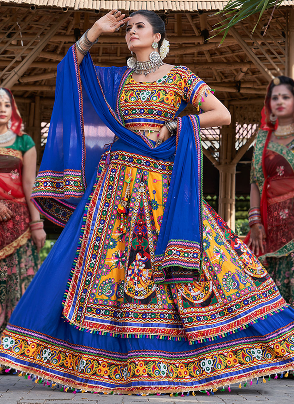 Multi Colour Embroidered Festival Lehenga Choli buy online