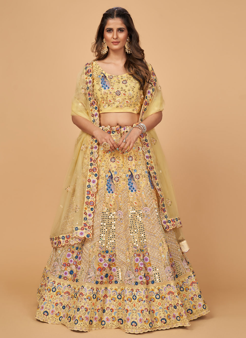 Yellow A Line Lehenga Choli buy online