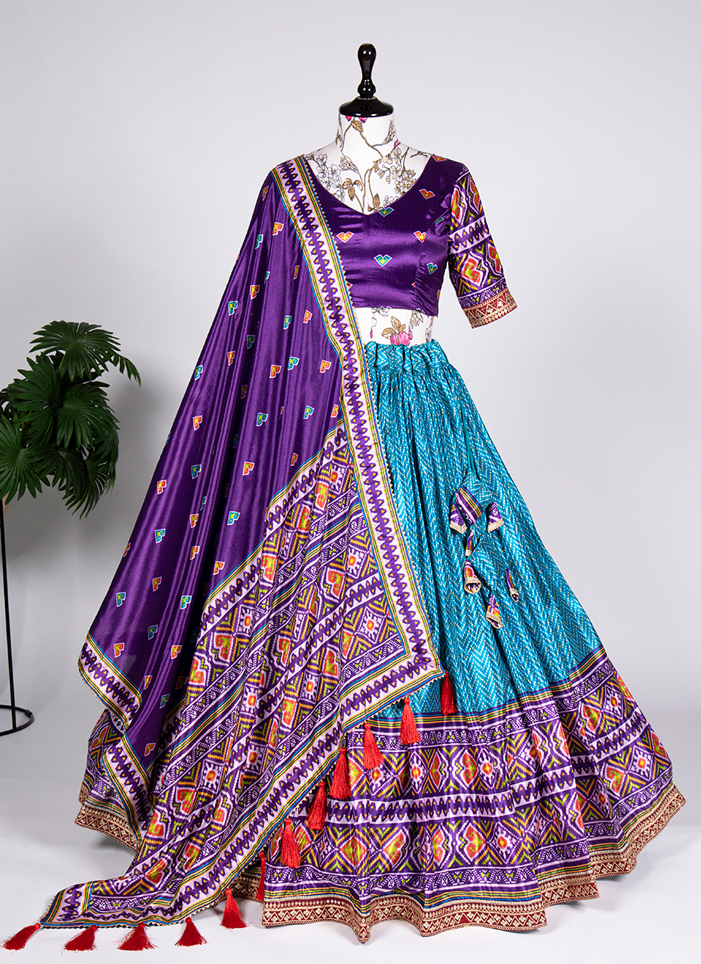 Buy Aqua Blue Color A Line Lehenga Choli : 265309 - Lehenga Choli