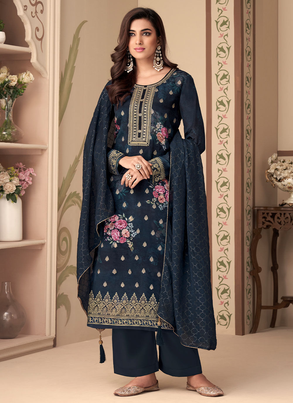 Shop Online Digital Print Salwar Kameez : 250849