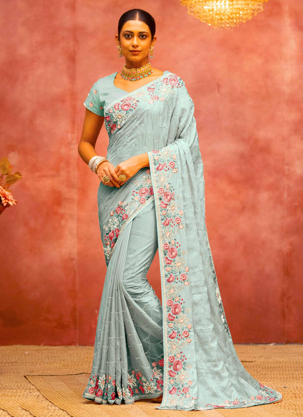 Buy Organza Sangeet Contemporary Saree : 250083