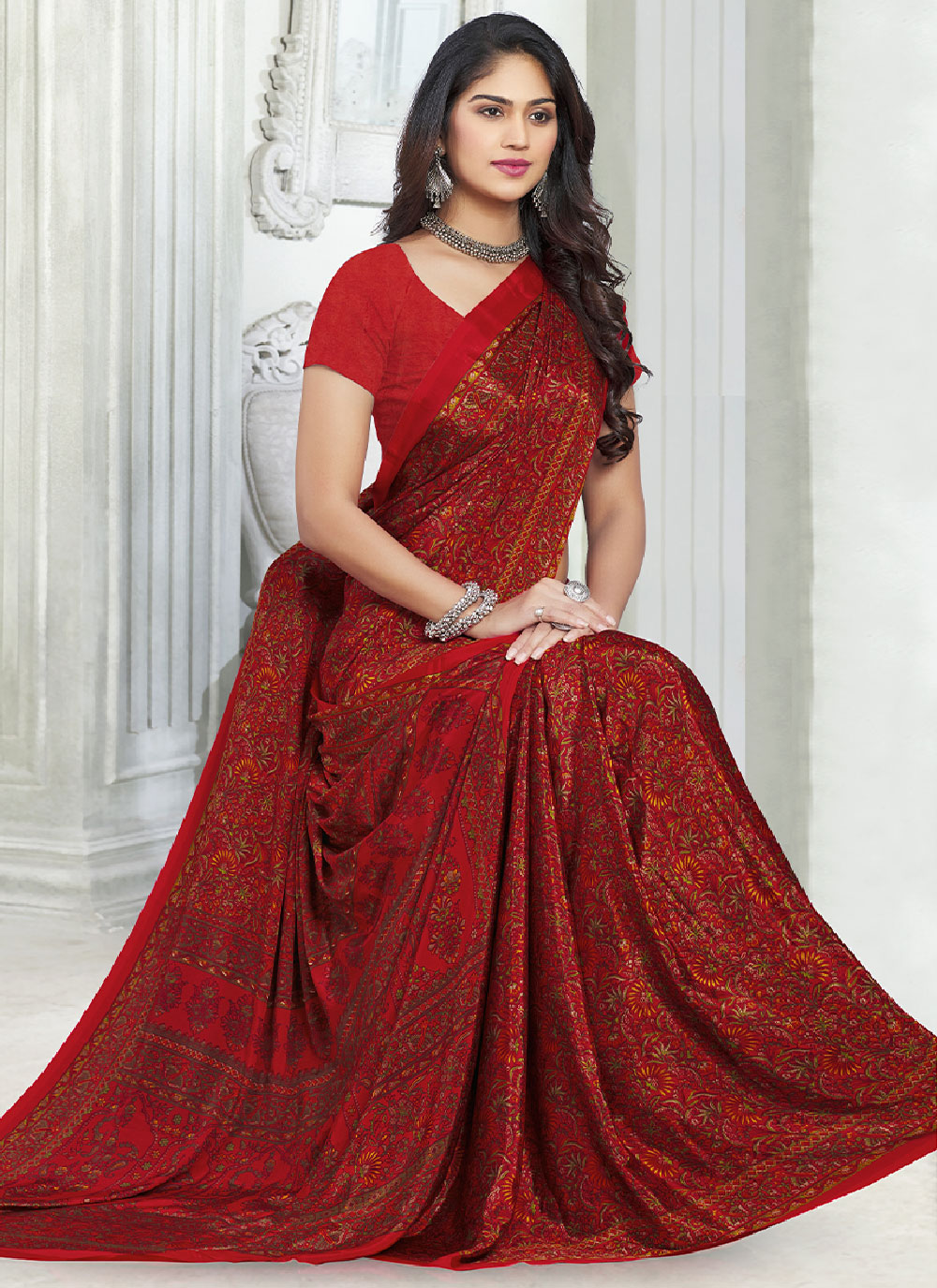 Buy Online Red Color Classic Saree : 248083