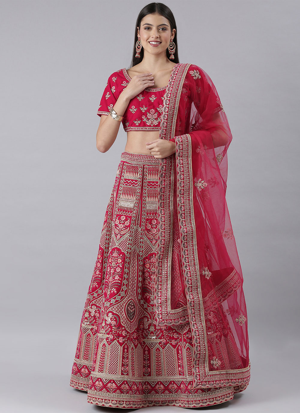 Buy Silk Resham Lehenga Choli : 246604