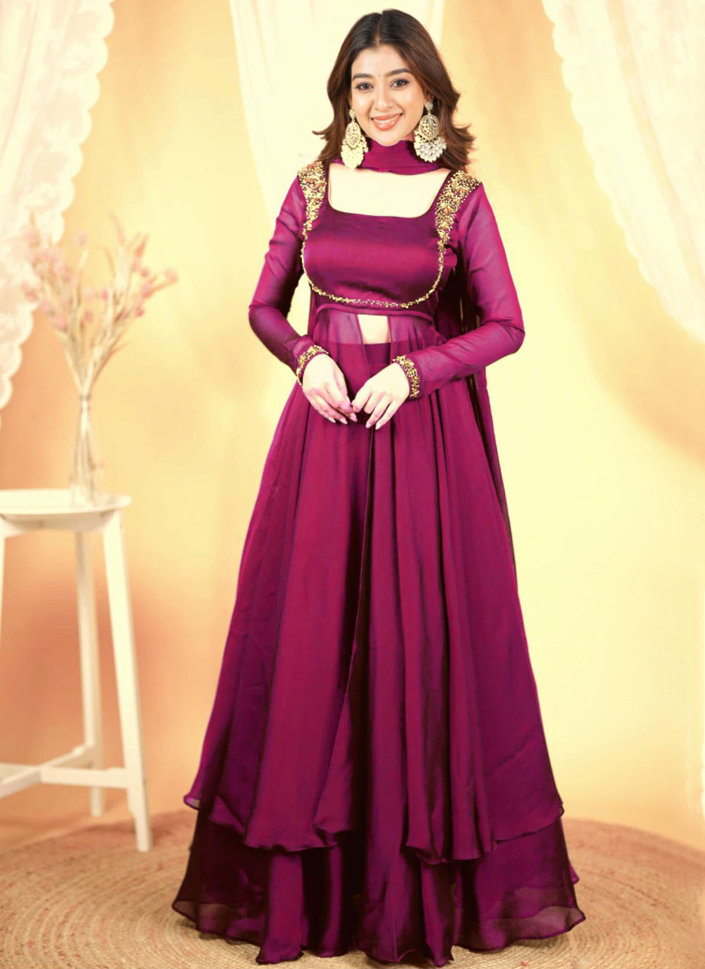 Buy Celestial Purple Rangoli Readymade Lehenga Choli : 314665